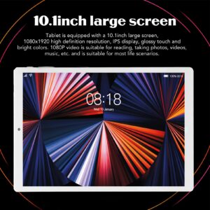 Large Tablet, HD Tablet 3 Card Slots Camera 13MP 4GB 64GB 100-240V for Travel (US Plug)