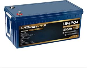 expertpower 12v 200ah pro lithium lifepo4 deep cycle rechargeable battery | bluetooth & self heating | 7000 life cycles & 10-year lifetime | perfect for rv, solar, marine, overland, off-grid