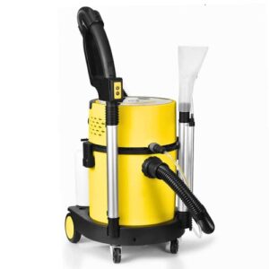 sanitmax sm20 wet dry shampoo vacuum cleaner, hepa filter, 5.28 gallon shop vac, yellow