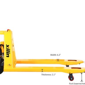 Xilin Electric Pallet Jack Truck Lithium Battery 3300LBS Capacity 48" x 27" Fork Size and Manual Hydraulic Lift Table Cart Double Scissor 330lbs Capacity 43.3" Lifting Height