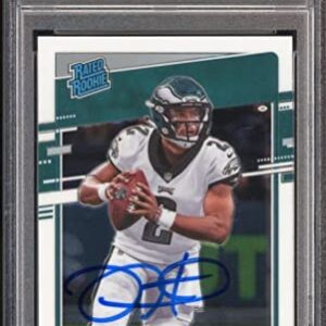 2020 Donruss Optic Rated Rookie Jalen Hurts On Card PSA/DNA Auto Authentic - Football Slabbed Autographed Rookie Cards