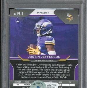 2020 Donruss Optic Rated Rookie Justin Jefferson PSA/DNA Auto GEM MINT 10 - Football Slabbed Autographed Rookie Cards