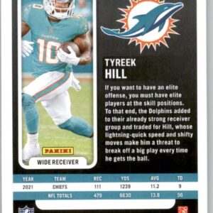 2022 Panini Absolute #49 Tyreek Hill NM-MT Miami Dolphins Football Trading Card NFL