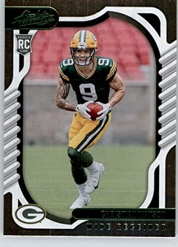 2022 Panini Absolute Green #119 Christian Watson NM-MT RC Rookie Green Bay Packers Football Trading Card NFL