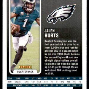 2022 Panini Absolute #72 Jalen Hurts NM-MT Philadelphia Eagles Football Trading Card NFL