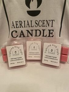 aerial pink sugar crystals wax melt