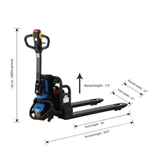 Xilin Electric Pallet Jack Truck with Lithium Battery 3300lbs Capacity 48"x27" Fork Size and Manual Pallet Jack, 5500-Lb. Capacity Pallet Truck - 48" L x21 W Forks