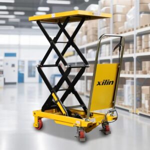 Xilin Manual Pallet Jack Truck Hand Scissor Pallet Truck 45" Lx21“W 2200lbs Capacity 3.3" Lowered 31.5 Lift Height and Manual Double Scissor Lift Table with 330lbs Capacity