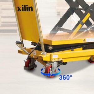 Xilin Manual Pallet Jack Truck Hand Scissor Pallet Truck 45" Lx21“W 2200lbs Capacity 3.3" Lowered 31.5 Lift Height and Manual Double Scissor Lift Table with 330lbs Capacity