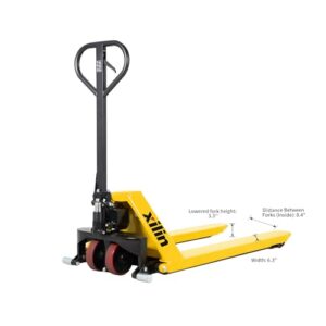 Xilin Manual Pallet Jack Truck Hand Scissor Pallet Truck 45" Lx21“W 2200lbs Capacity 3.3" Lowered 31.5 Lift Height and Manual Double Scissor Lift Table with 330lbs Capacity