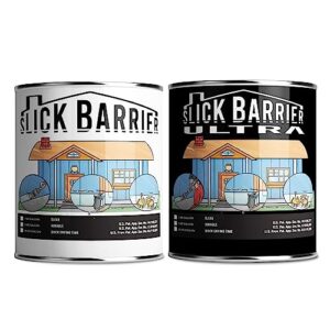 slick barrier home kit - ultimate pest control solution for crawling insects, rodents & squirrels - water-based & solvent-based coatings - durable & long-lasting - easy application - ample coverage