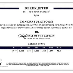 DEREK JETER 2022 Topps X Jeter Call of Captain 2014#21 Error Yankees NM+-MT+ MLB Baseball