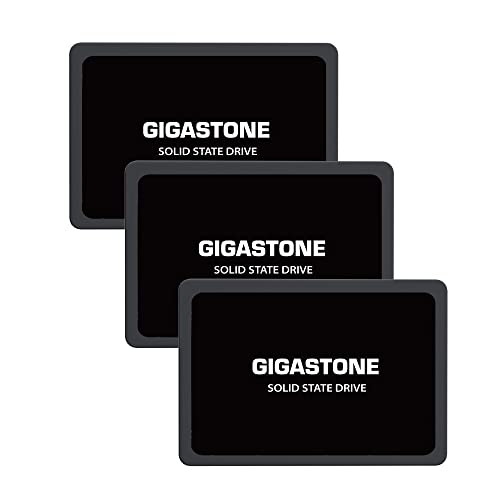 Gigastone 3-Pack 1TB SSD SATA III 6Gb/s. 3D NAND 2.5" Internal Solid State Drive, Read up to 520MB/s. Compatible with PC, Desktop and Laptop, 2.5 inch 7mm (0.28”)