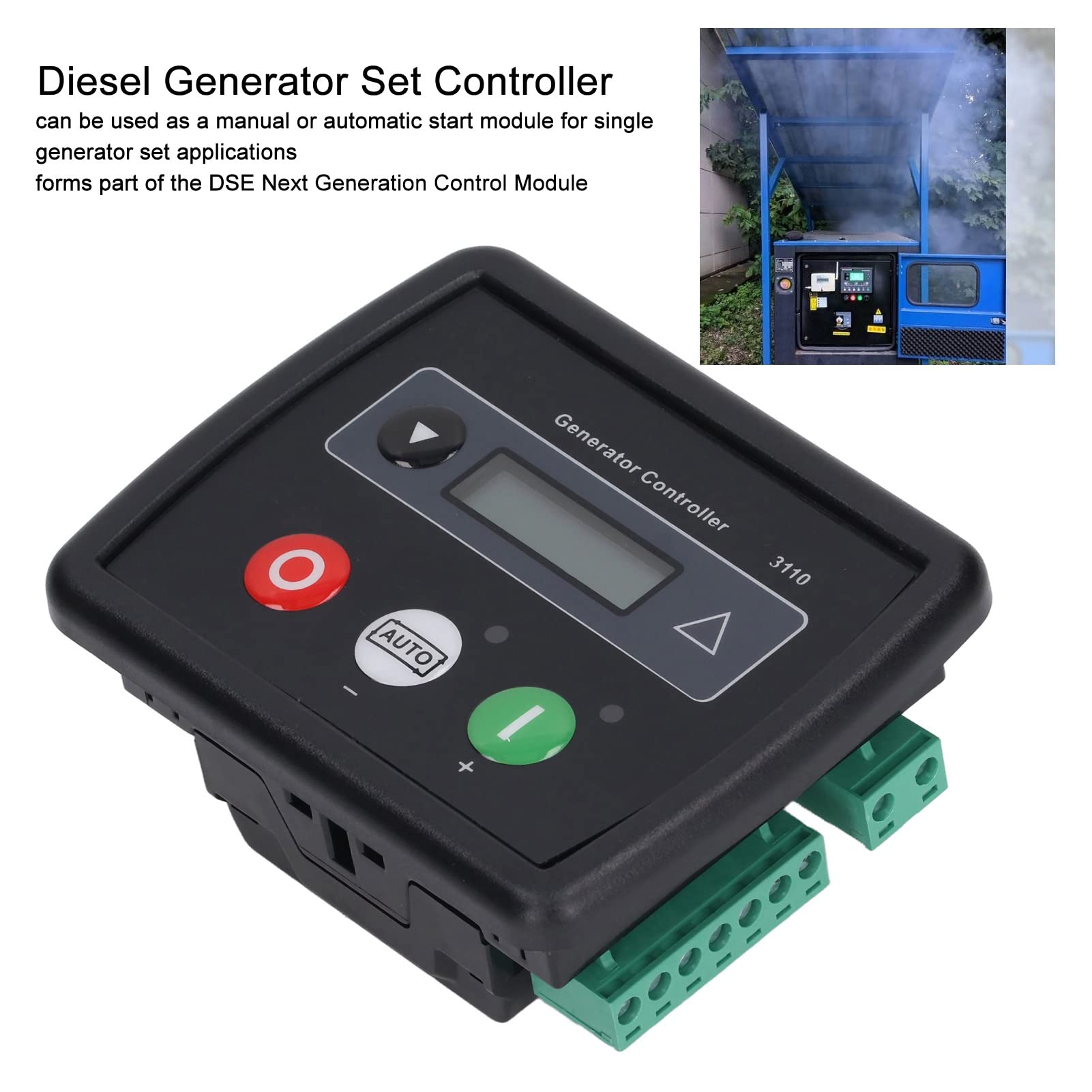 Generator Control Panel with LCD Display Controller Module,Generator Controller Module,Programmable DSE3110 DC 8-35V Auto Controller for Diesel Generator, Engine Control Module Remote Generator