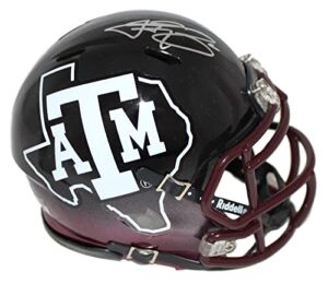 johnny manziel autographed texas a&m aggies black mini helmet jsa 24952 - autographed college mini helmets