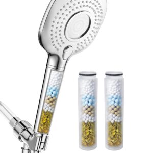 KOSNEW Filtered Shower Head Bundle with Two Extra Replacement Shower Filters