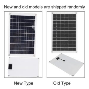 Cell Panel, Solar Panel Kit Solar Battery Charger Portable 100W 12/24V Portable Solar Panel for Car Trailers Yacht for Boat Marine Motorcycles Truck