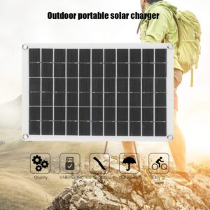 Cell Panel, Solar Panel Kit Solar Battery Charger Portable 100W 12/24V Portable Solar Panel for Car Trailers Yacht for Boat Marine Motorcycles Truck