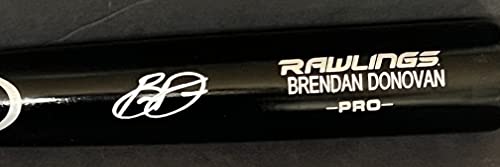 Brendan Donovan St Louis Cardinals Autographed Signed Black Baseball Bat Beckett WITNESS Hologram