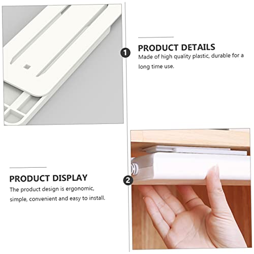 Toddmomy 12pcs Plastic Self Surge Paper Desk No Adhesive Wall-Mounted Free Office Strip Wall Sticker Router Power Punch for Socket Tv Cable Fixator Mounted Protector Stand Computer