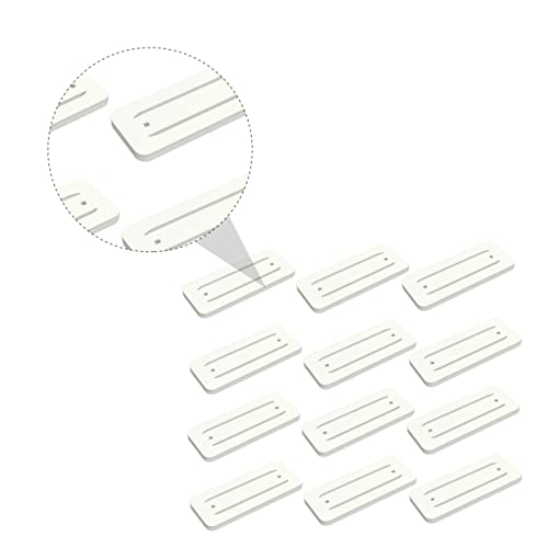 Toddmomy 12pcs Plastic Self Surge Paper Desk No Adhesive Wall-Mounted Free Office Strip Wall Sticker Router Power Punch for Socket Tv Cable Fixator Mounted Protector Stand Computer