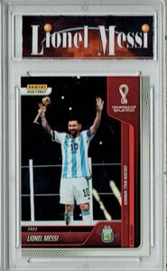 certified mint+ lionel messi 2022 panini instant #132 world cup golden ball 1/6262 trading card