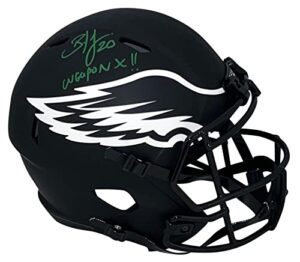 brian dawkins signed philadelphia eagles full size eclipse helmet w/weapon x - autographed nfl helmets