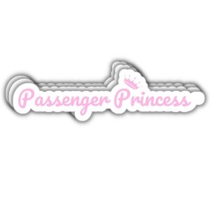 Akira Passenger Princess Sticker, Waterproof Car Decals Vinyl, Funny Car Stickers for Car Window Rear View Mirror Phone Water Bottle, Passenger Princess Car Accessories Gifts for Girlfriend