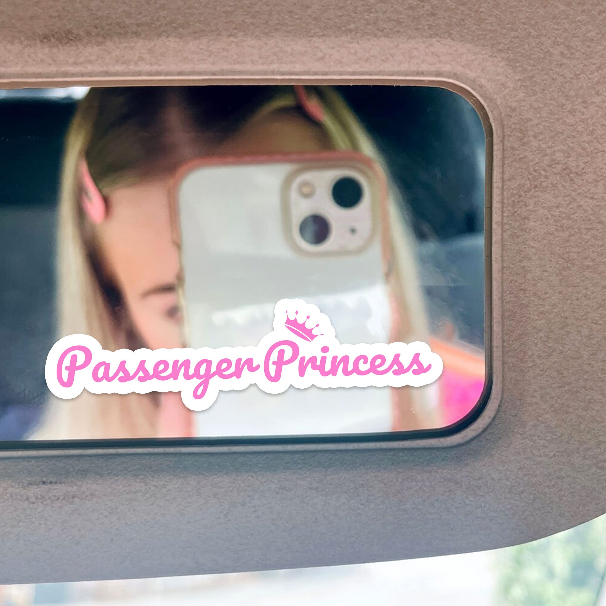 Akira Passenger Princess Sticker, Waterproof Car Decals Vinyl, Funny Car Stickers for Car Window Rear View Mirror Phone Water Bottle, Passenger Princess Car Accessories Gifts for Girlfriend