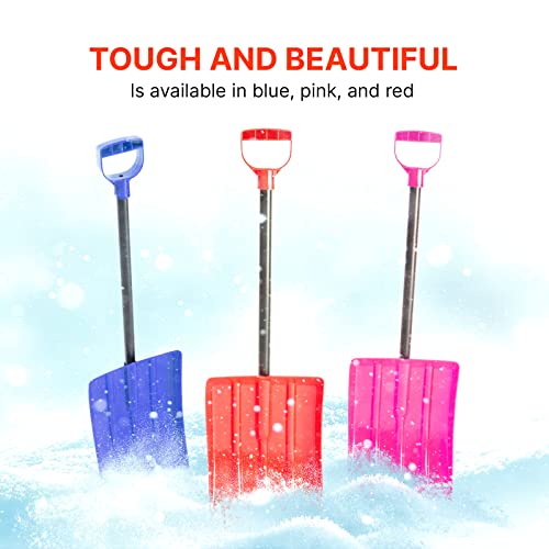 Kids' Snow Shovel – Steel Shaft with Ergonomic Handle – Snow Shovel for Kids Blue – Works Great for The Car as an Emergency Shovel for Home Garage & Garden