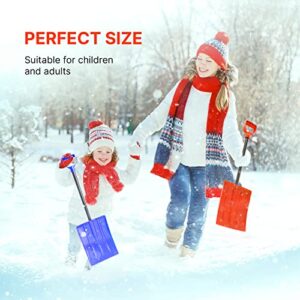 Kids' Snow Shovel – Steel Shaft with Ergonomic Handle – Snow Shovel for Kids Blue – Works Great for The Car as an Emergency Shovel for Home Garage & Garden