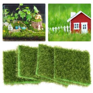 GLOGLOW Micro Landscape Ornaments, Bonsai Craft Decor, Simulated Grass Turf for Micro Landscape