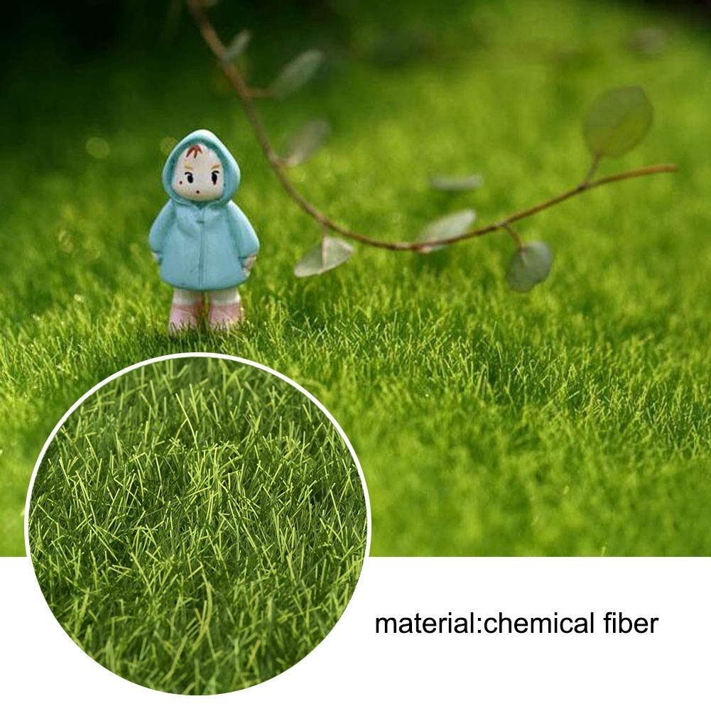 GLOGLOW Micro Landscape Ornaments, Bonsai Craft Decor, Simulated Grass Turf for Micro Landscape