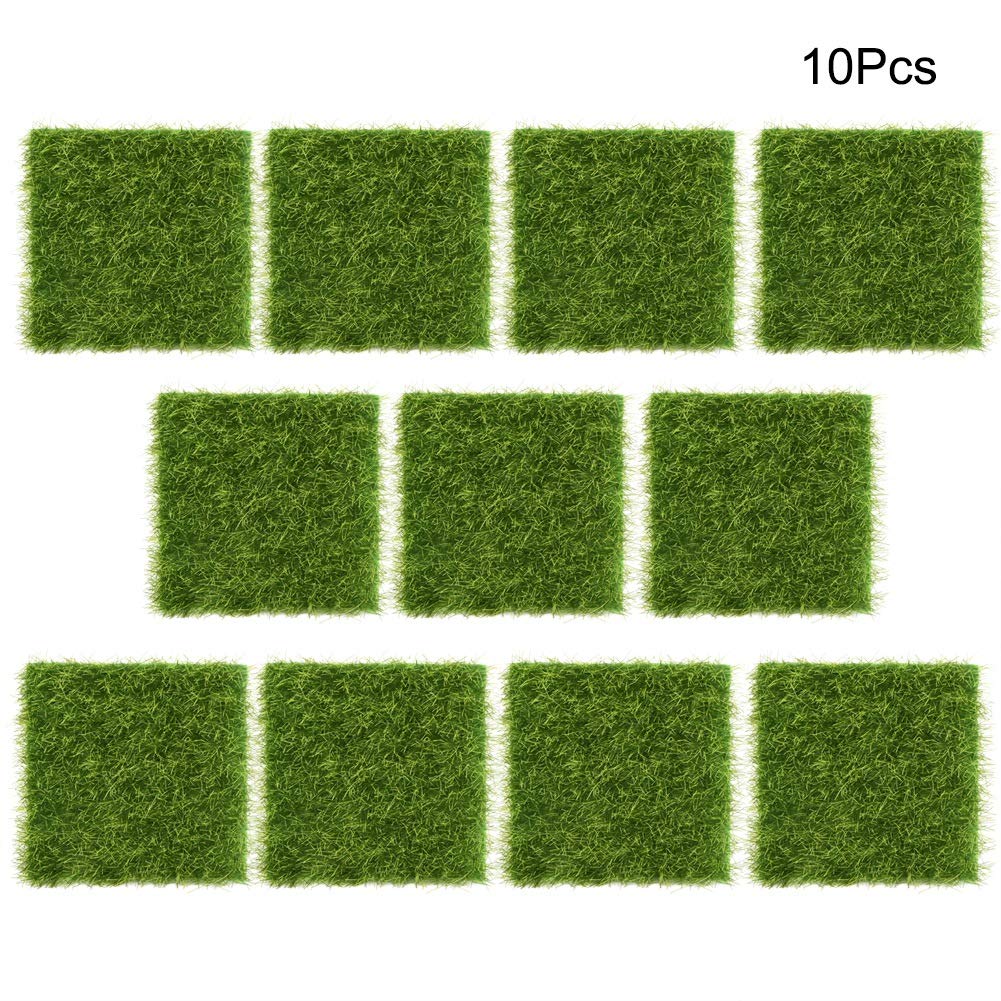 GLOGLOW Micro Landscape Ornaments, Bonsai Craft Decor, Simulated Grass Turf for Micro Landscape