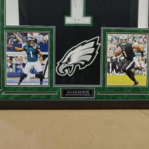 Jalen Hurts Autographed Hand Signed Custom Framed Philadelphia Eagles Jersey - Tristar COA