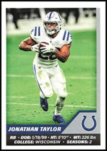 2021 panini stickers #188 jonathan taylor indianapolis colts nfl football mini sticker trading card