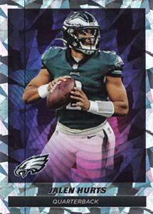 2021 panini stickers #328 jalen hurts foil philadelphia eagles nfl football mini sticker trading card