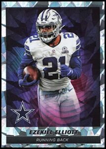 2021 panini stickers #296 ezekiel elliott foil dallas cowboys nfl football mini sticker trading card