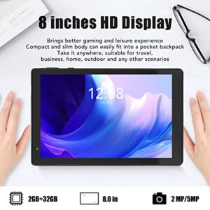 Liyeeo 8.0 Inch Tablet, 8 Inch IPS Display Dual Cameras Portable Tablet for Home for Travel (US Plug)