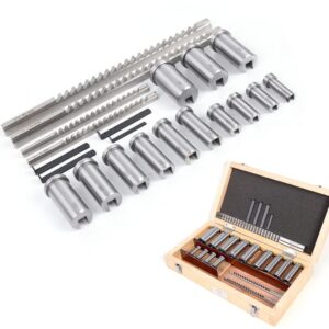 22pcs Keyway Broach Set Metric,HSS Broaching Cutter Industrial Broaching Tools for Lathe,B-4mm,B-5mm,C-6mm,C-8mm Keyway Size