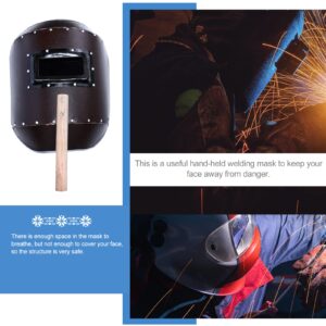 Angoily Handheld Welding Masks Welder Working Helmet Welding Shield with Handle Face Safety Protection Tool for Welding Workplaces