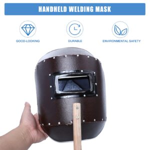 Angoily Handheld Welding Masks Welder Working Helmet Welding Shield with Handle Face Safety Protection Tool for Welding Workplaces