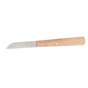 red rooster grafting knife straight blade wood handle