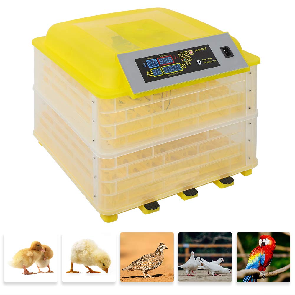 2 in1 Egg Incubator, 96 Eggs Fully Automatic Digital Poultry Hatcher Machine Breeder with Temperature Control and Auto Turning for Hatching Chicken Duck Goose Quail Birds