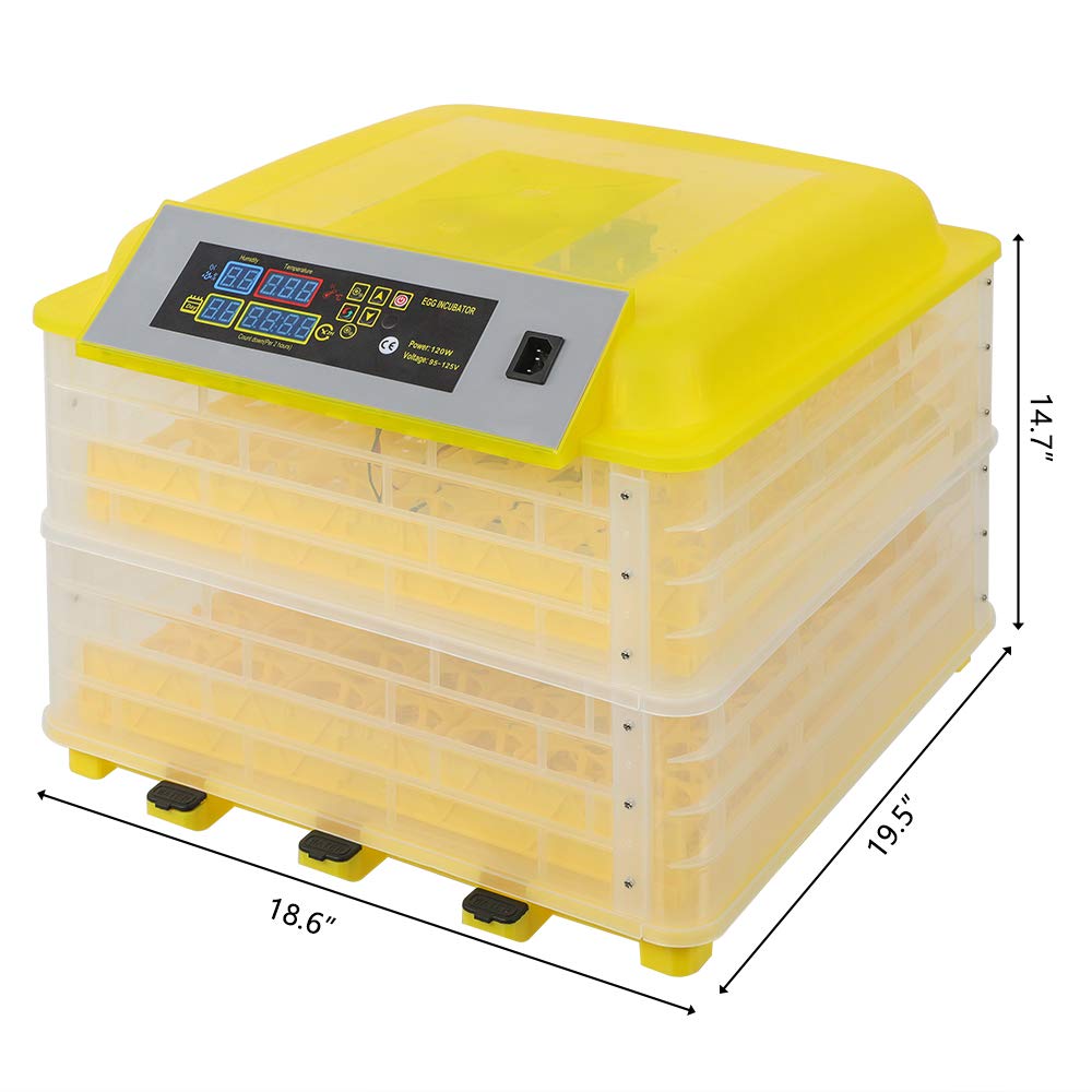 2 in1 Egg Incubator, 96 Eggs Fully Automatic Digital Poultry Hatcher Machine Breeder with Temperature Control and Auto Turning for Hatching Chicken Duck Goose Quail Birds