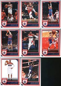 2022-23 panini nba hoops veteran washington wizards team set of 8 cards: bradley beal(#112), kyle kuzma(#113), kristaps porzingis(#115), corey kispert(#116), rui hachimura(#117), deni avdija(#118), will barton(#188), monte morris(#190) - gotbaseballcards