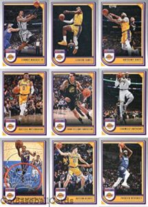 2022-23 panini nba hoops veteran los angeles lakers team set of 9 cards: lonnie walker iv(#153), lebron james(#170), anthony davis(#171), russell westbrook(#172), juan toscano-anderson(#173), carmelo anthony(#174), talen horton-tucker(#175), austin reaves