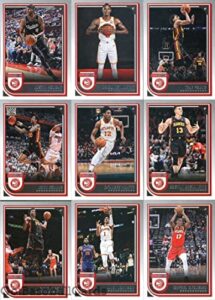 2022-23 panini nba hoops veteran atlanta hawks team set of 9 cards: trae young(#80), john collins(#81), de'andre hunter(#82), bogdan bogdanovic(#84), clint capela(#85), jalen johnson(#86), onyeka okongwu(#87), dejounte murray(#150), justin holiday(#161) -