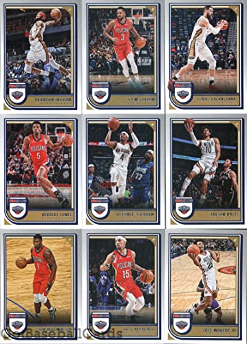 2022-23 Panini NBA Hoops Veteran New Orleans Pelicans Team Set of 9 Cards: Brandon Ingram(#141), CJ McCollum(#142), Jonas Valanciunas(#143), Herbert Jones(#144), Devonte' Graham(#145), Jaxson Hayes(#146), Zion Williamson(#147), Jose Alvarado(#148), Trey M