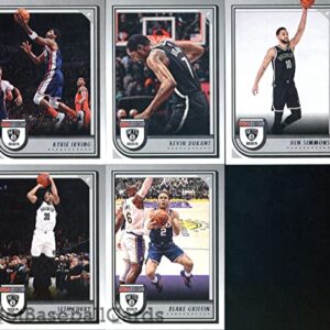 2022-23 Panini NBA Hoops Veteran Brooklyn Nets Team Set of 10 Cards: Kyrie Irving(#9), Kevin Durant(#10), Ben Simmons(#11), Seth Curry(#12), Blake Griffin(#13), Cameron Thomas(#14), Joe Harris(#15), Kessler Edwards(#16), Day'Ron Sharpe(#17), Royce O'Neale